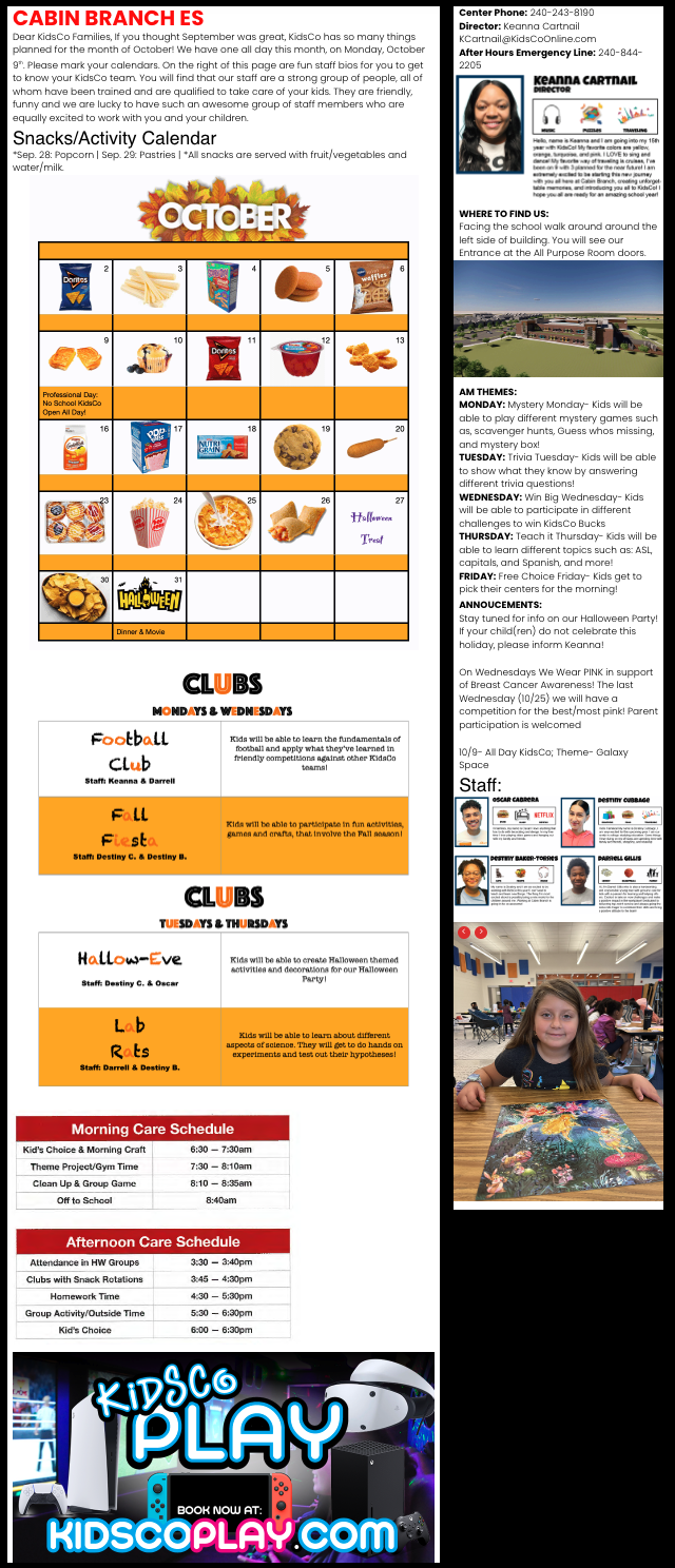 Cabin Branch ES | KidsCo Online