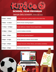 Covid 2020 School Year Daily Schedule | KidsCo Inc.